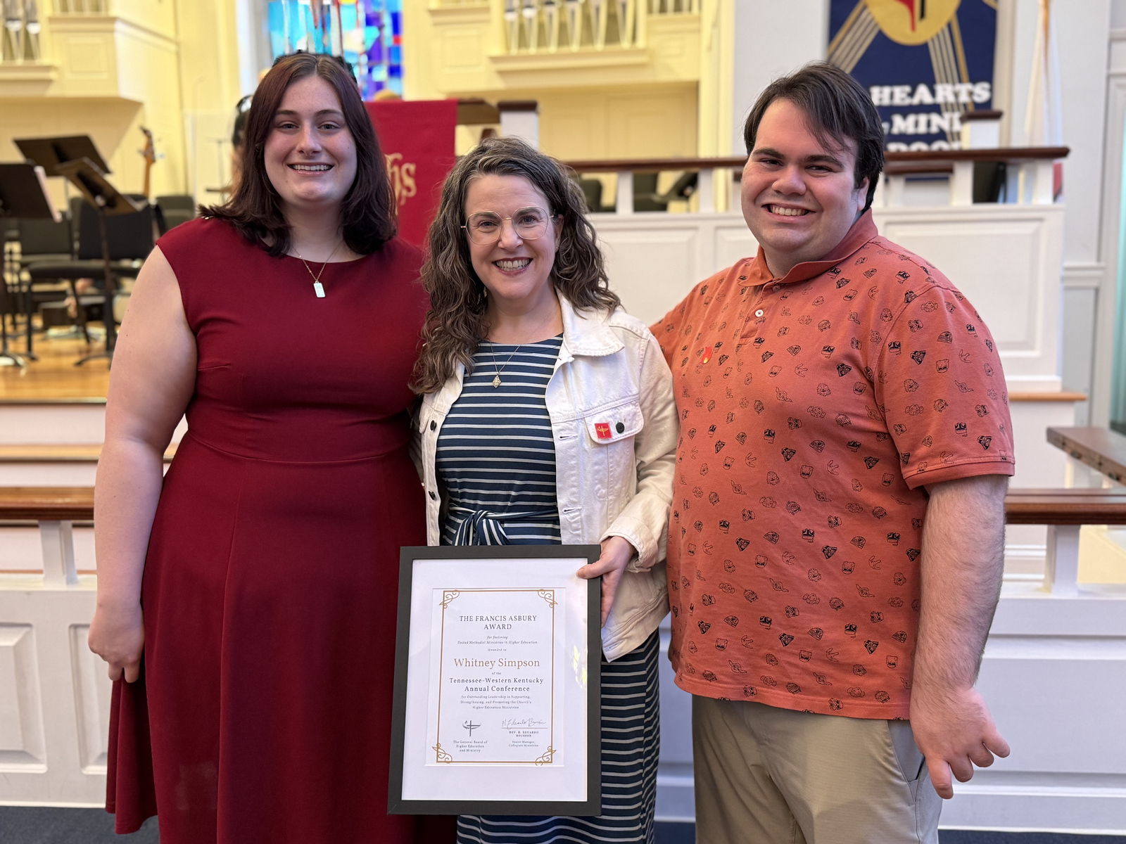 Whitney Simpson awarded the 2026 Francis Asbury Award - TWKUMC